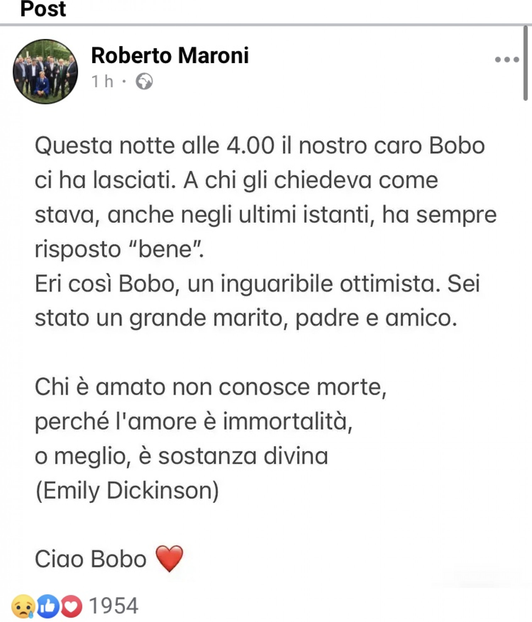 È morto Roberto Maroni | laRegione.ch